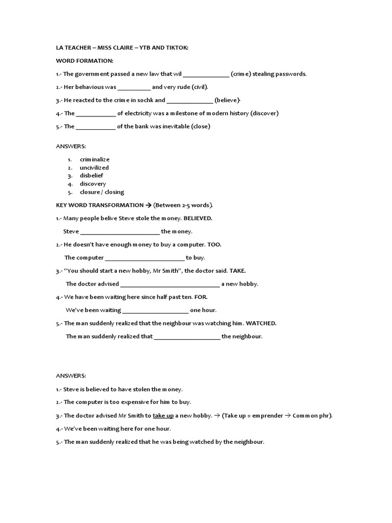 Use of English Class | PDF