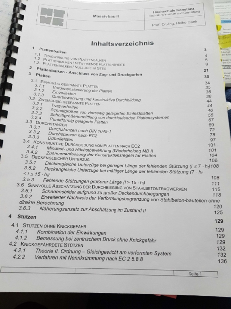 Massivbau2 Skript | PDF