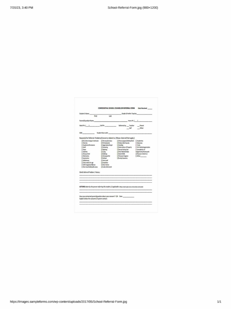 School Referral Form | PDF