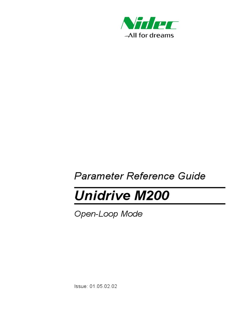 Unidrive M200 Parameter Reference Guide (Open-Loop) | Download Free PDF | Computer File ...