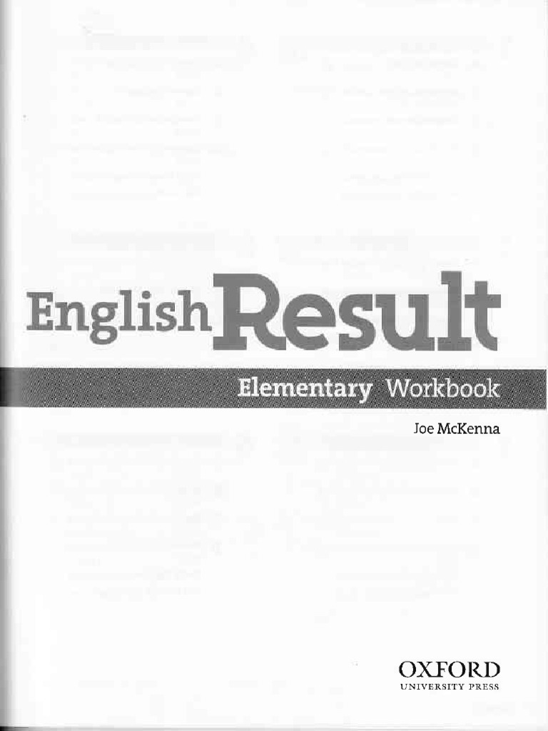 English Result Elementary WB | PDF | Linguistic Typology | Semantics