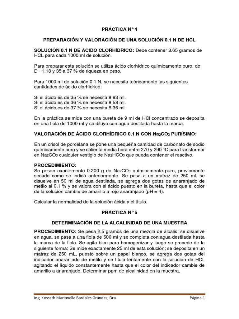 Prácticas 4 y 5 de Química Analítica Cualitativa | PDF