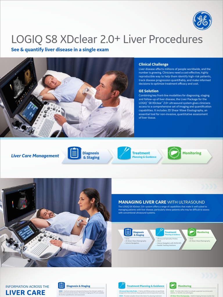 Logiq s8 XDC 2 0 Liver Sell Sheet jb65346xx | PDF | Medical Ultrasound | Medical Imaging