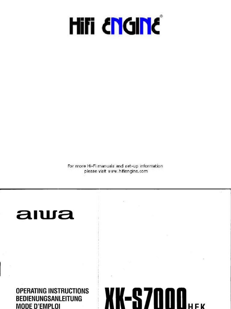 Aiwa xk-s7000 - en - de - FR - Es - It | PDF