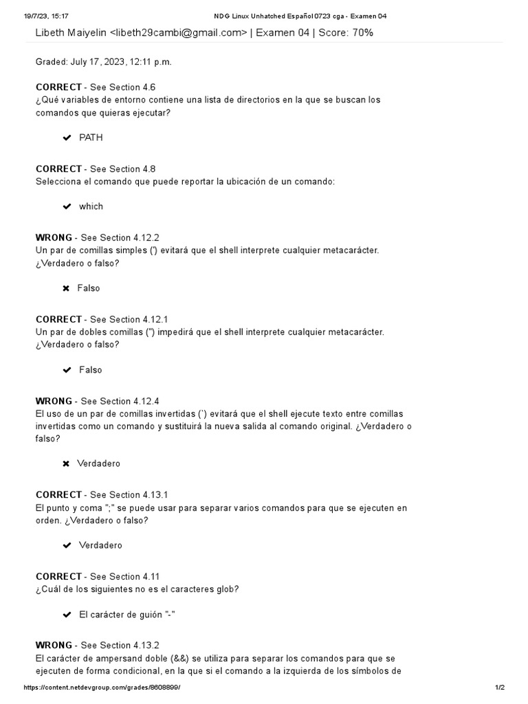 NDG Linux Unhatched Espa ol 0723 Cga Examen 04 PDF