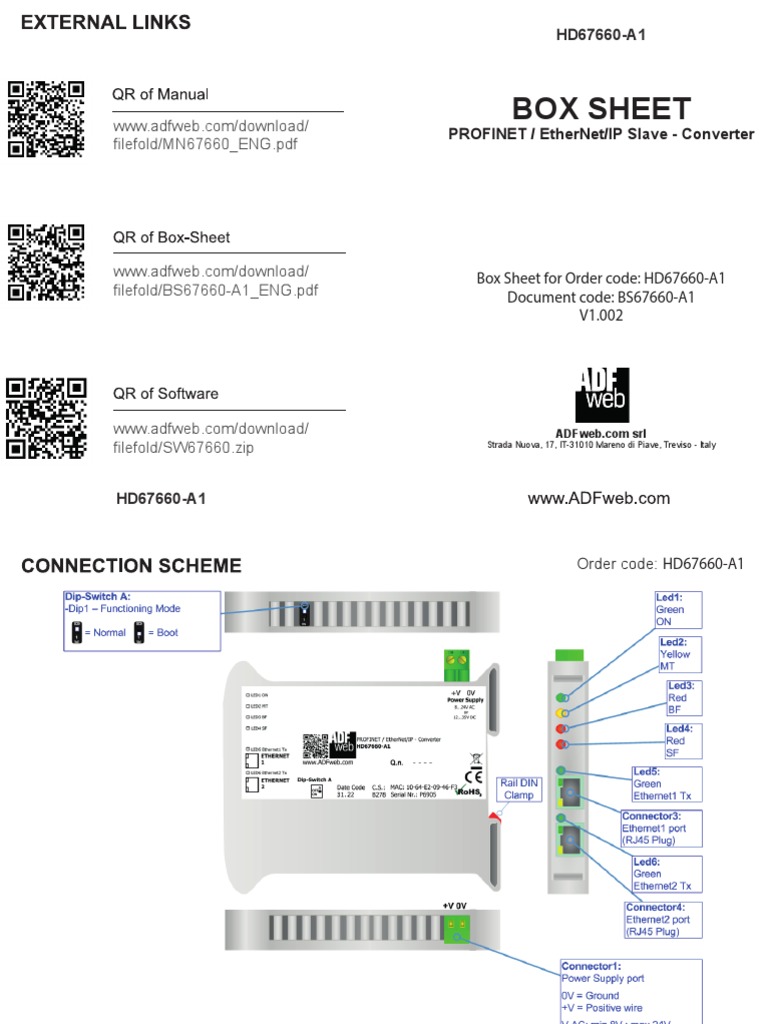 PROFINET/EtherNetIP Converter Guide | PDF | Computers