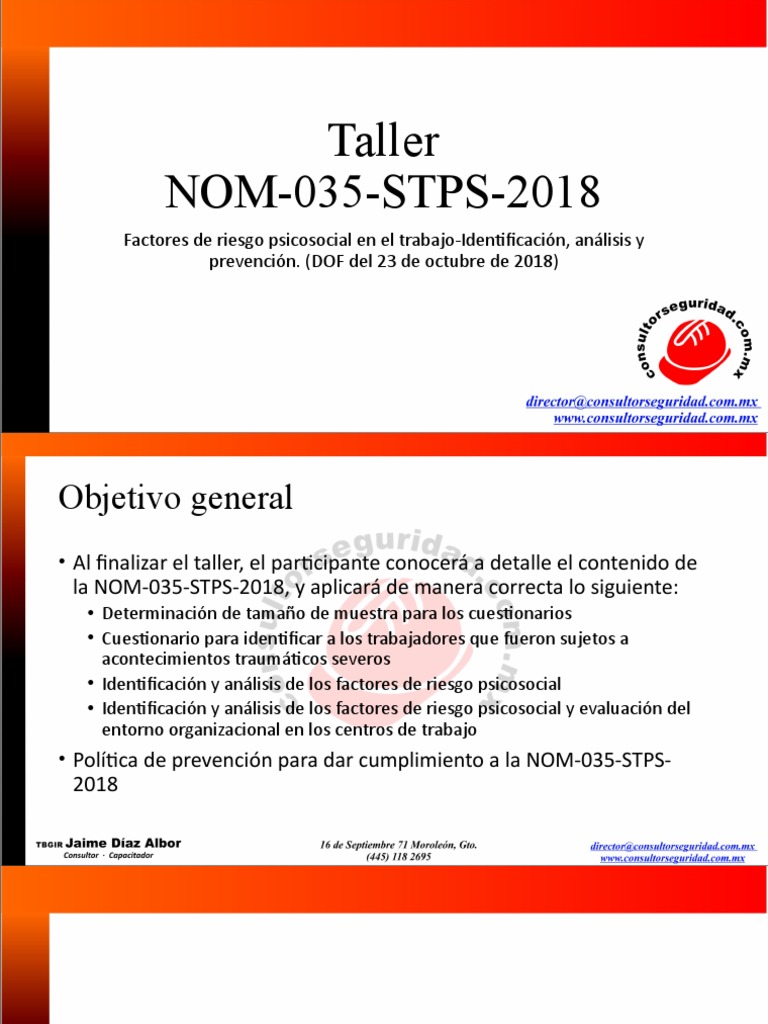 Nom 035 STPS 2018 | PDF | Estrés (biología) | Violencia