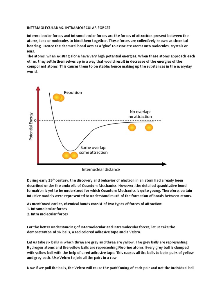 INTERMOLECULAR VS Intramolecular Forces | PDF | Ion | Ionic Bonding