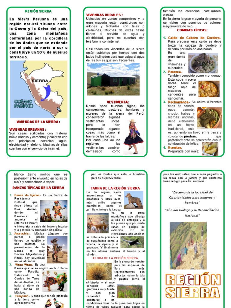 TRIPTICO SIERRA | PDF | Andes | Alimentos