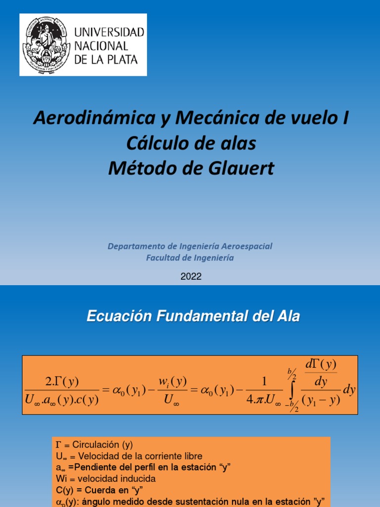 Diseño Ala Glauert 2022 | PDF | Levantar (Fuerza) | Ingeniería mecánica