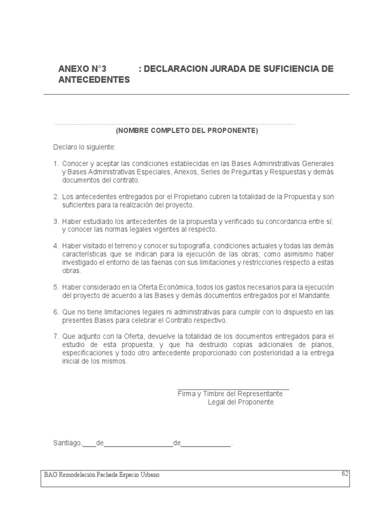 Carta Declaración (Anexo3) | PDF