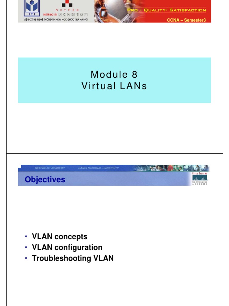 Ccna3 m8 Virtual Lans | PDF | Computer Network | Network Switch