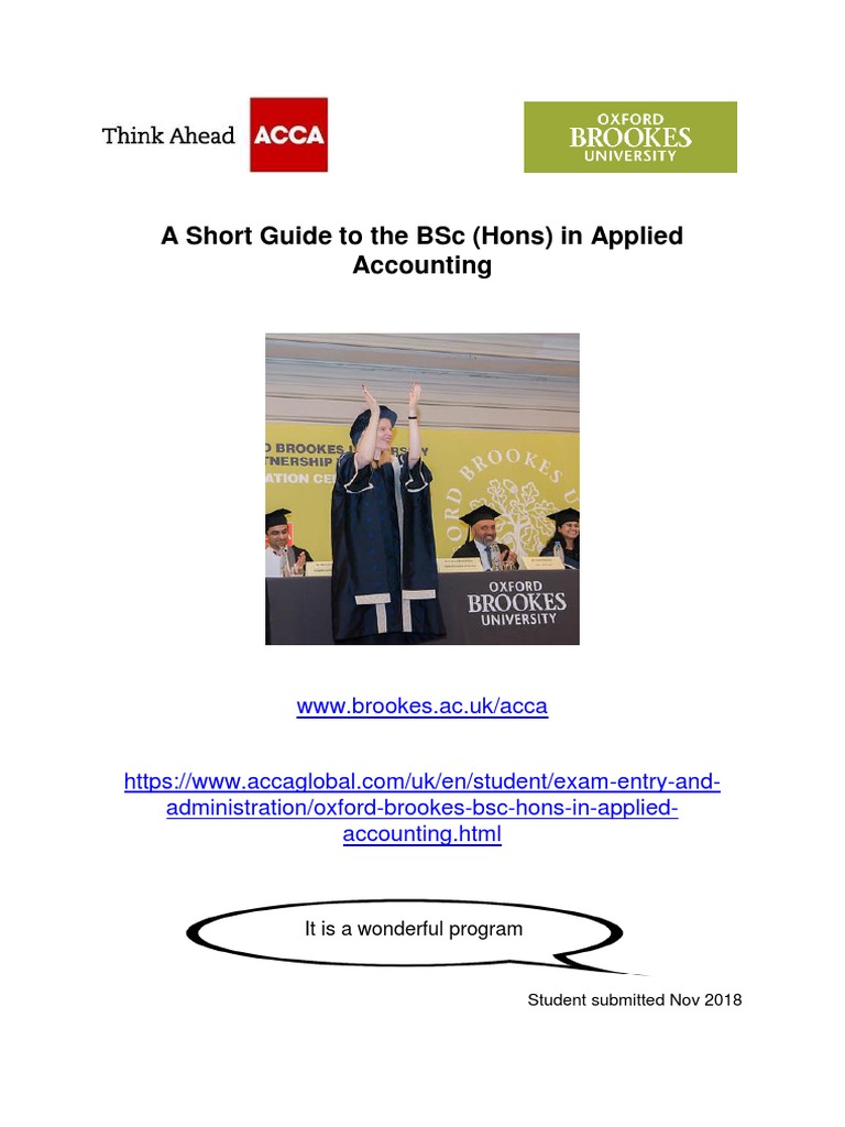 Short Guide To BSC Applied Accounting - Final | PDF | Accounting | Business