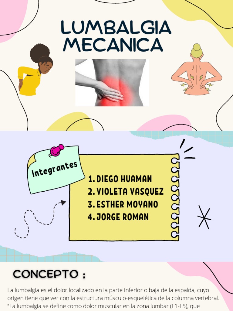 Lumbalgia Mecanica | PDF | Dolor lumbar | Masaje