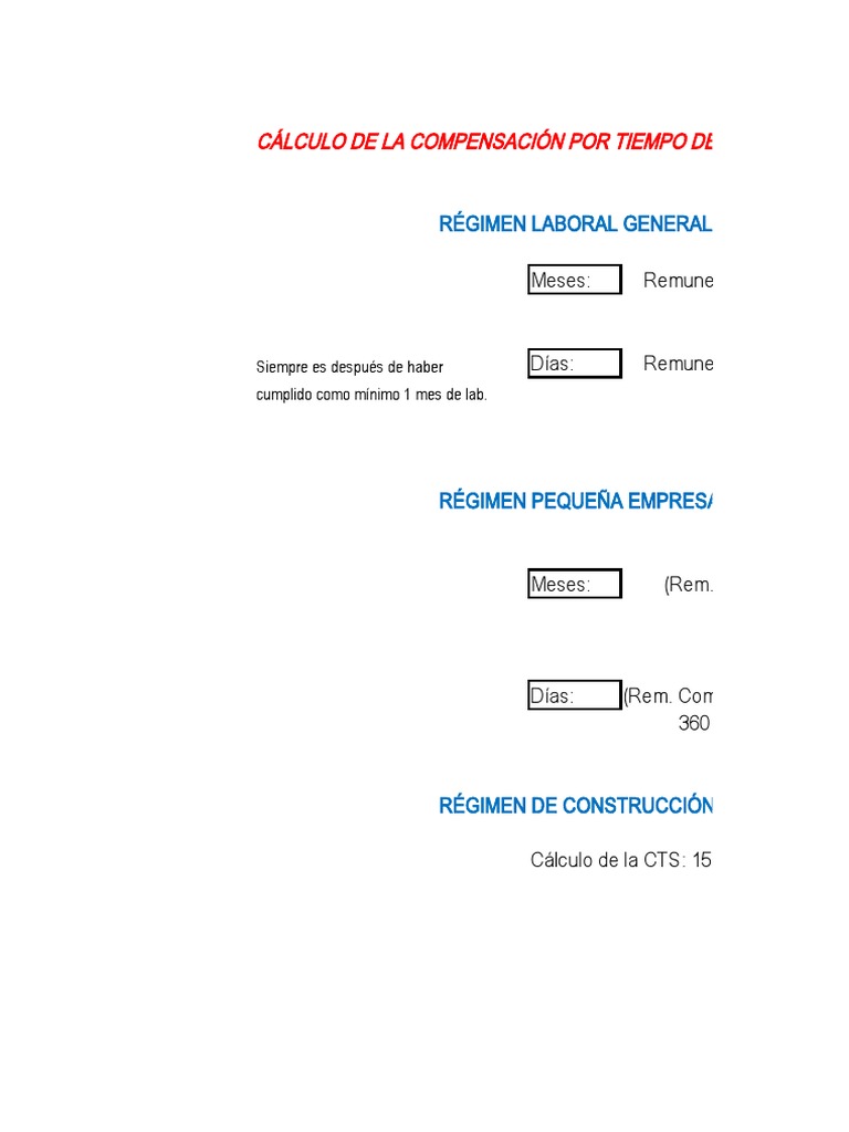 Formas de Calculo - Cts | PDF