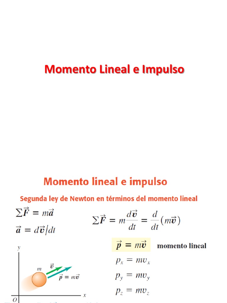 Momento Lineal e Impulso: Conceptos Clave | PDF | Fuerza | Impulso