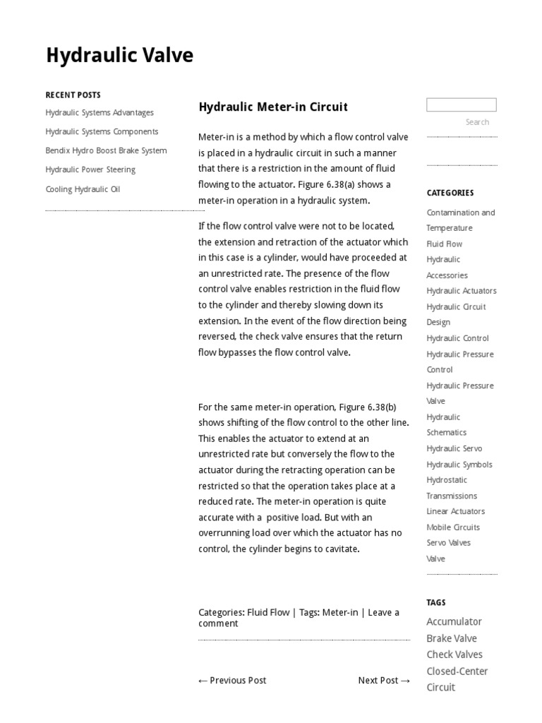 Meter in ND Meter Out | PDF | Valve | Actuator