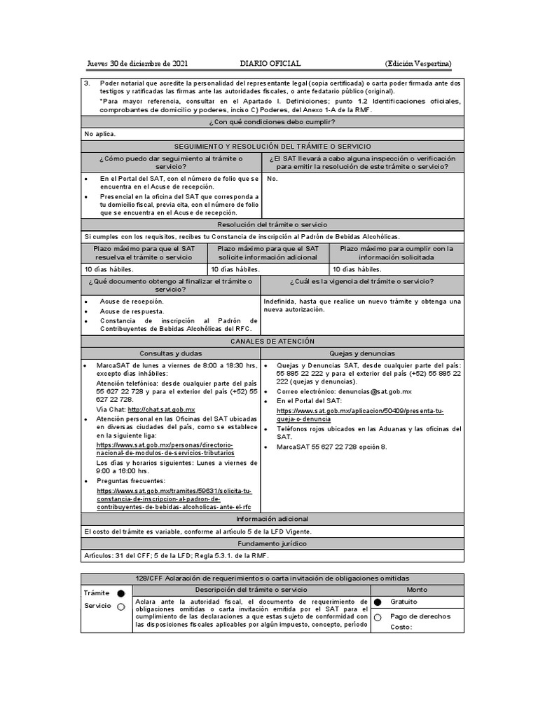 Ficha 128 CFF Carta Invitacion | PDF
