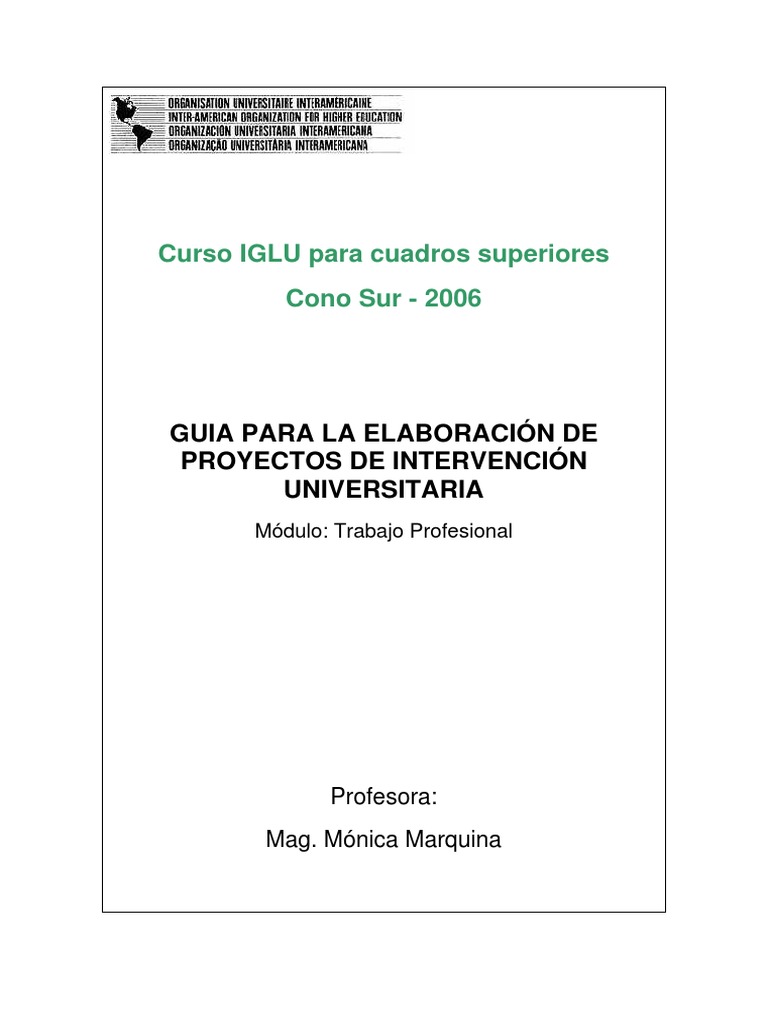 Guia Para Elaboracion De Proyectos Pdf Evaluación Diseño