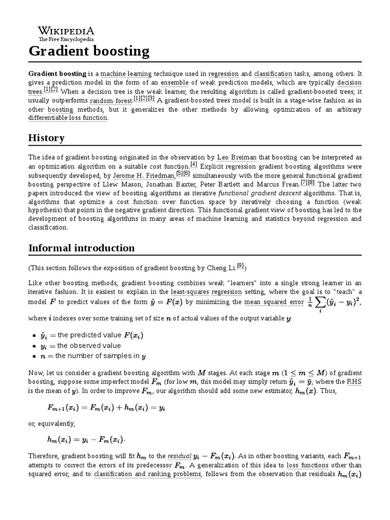 Gradient Boosting | PDF | Theoretical Computer Science | Cognition