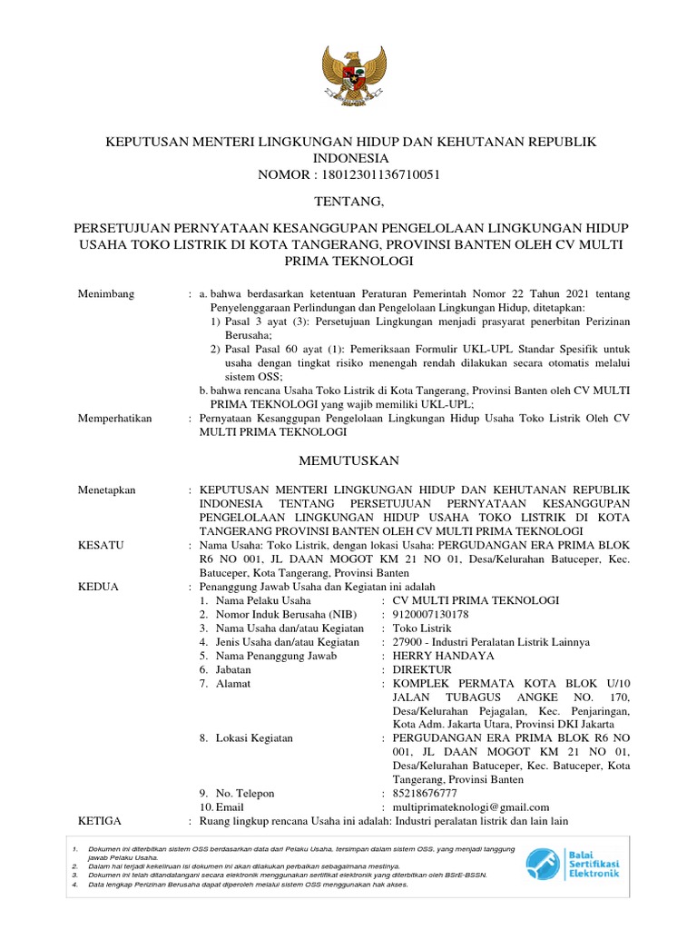 PKPLH Toko Listik | PDF