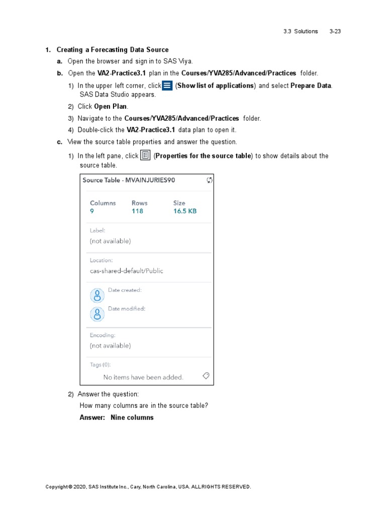 Solution - Creating A Forecasting Data Source | PDF | Data Management | Computer Programming