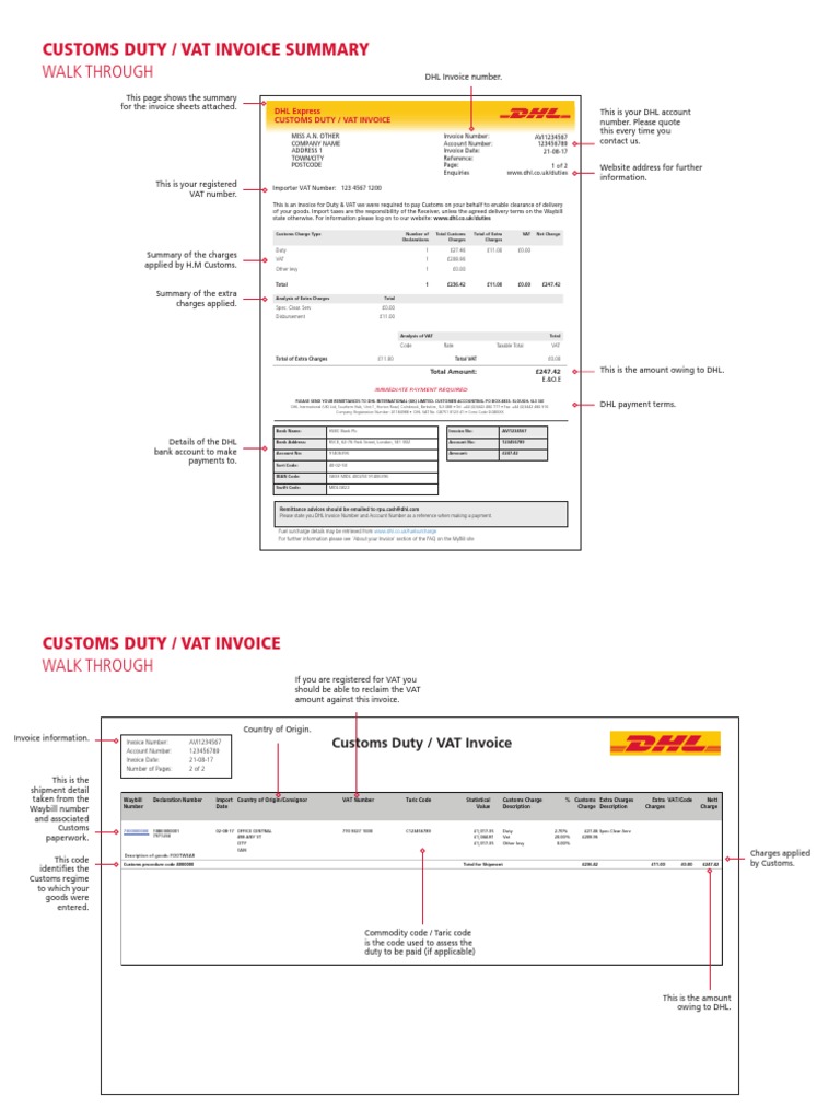 Duty Vat Invoice Guide Mybill Invoices | PDF | Invoice | Value Added Tax