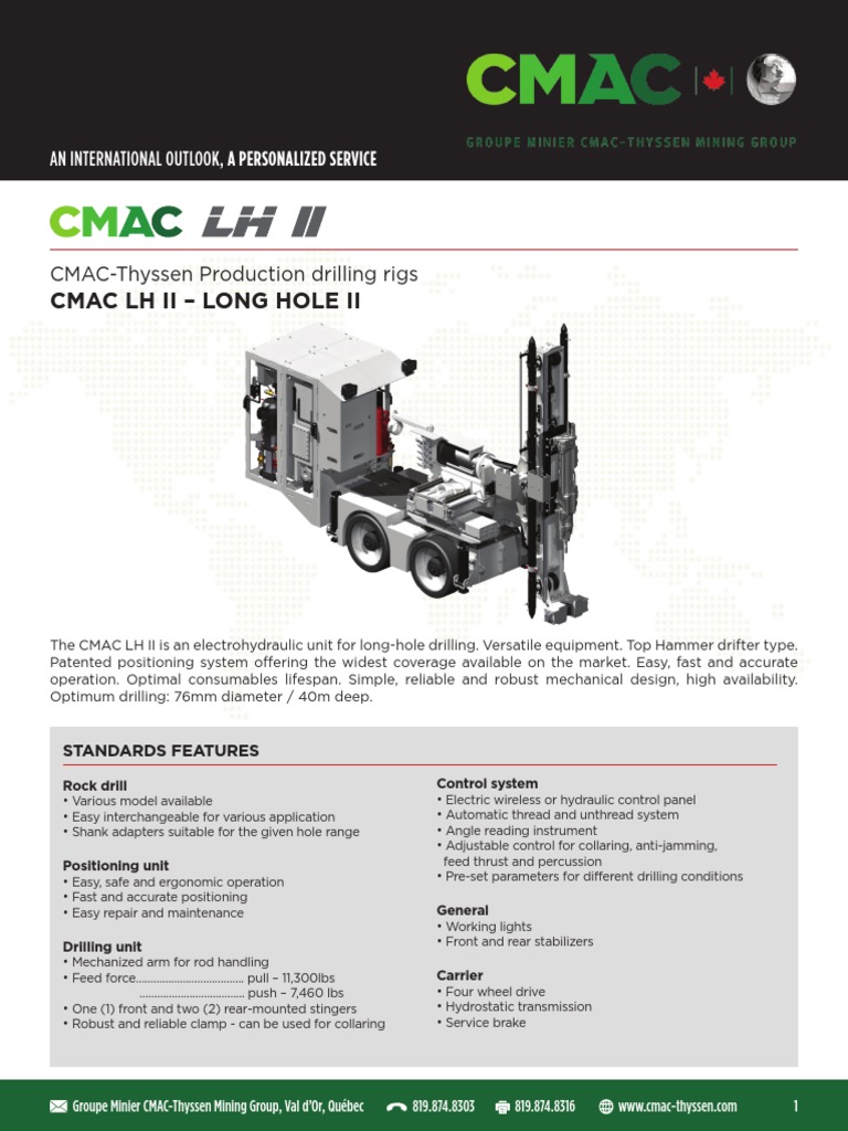 Cmac Lh-Ii Technical Specification Ang 01022018 Imp | PDF | Drill ...