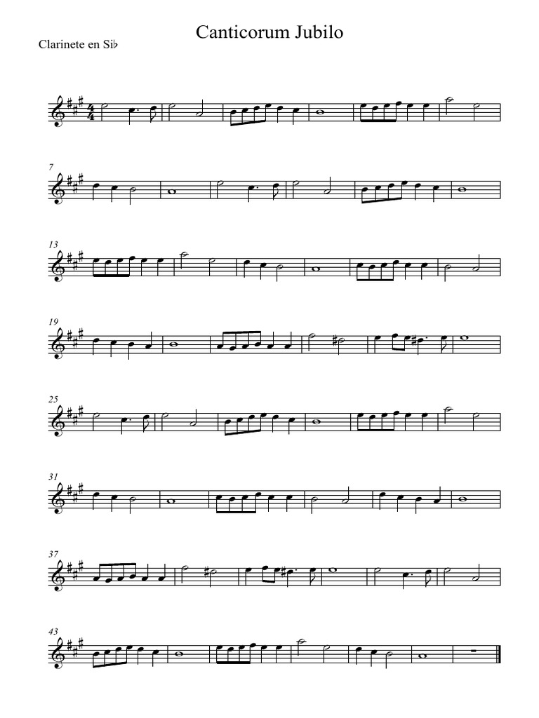 14 - Canticorum Jubilo, Clarinete en 1º Sib | PDF