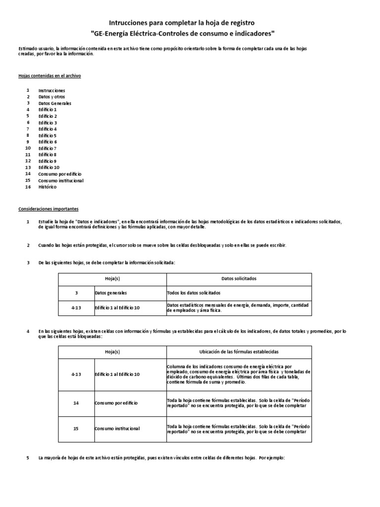 Hoja de Registro Consumo Energia Electrica v1.5 0 | PDF | Información ... Hoja de Registro Consumo Energia Electrica v1.5 0 | PDF | Información ...