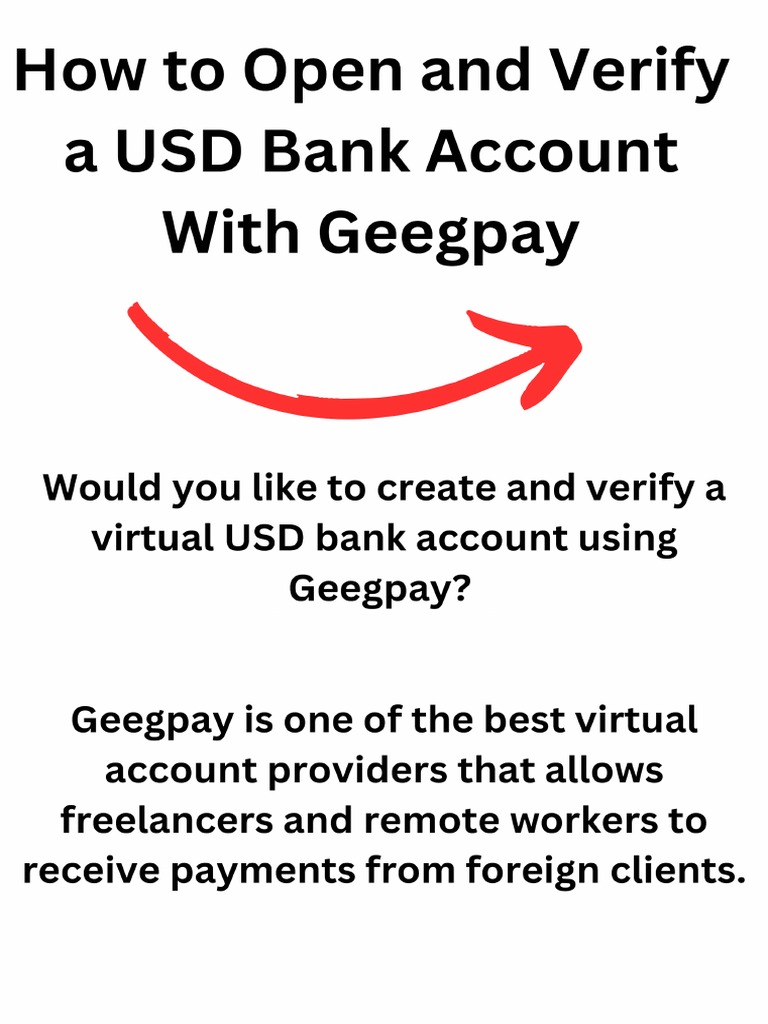 How To Open and Verify A USD Bank Account With Geegpay | PDF