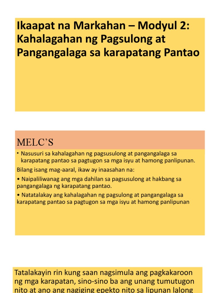 Modyul 2-Pagsulong Sa Karapatang Pantao | PDF