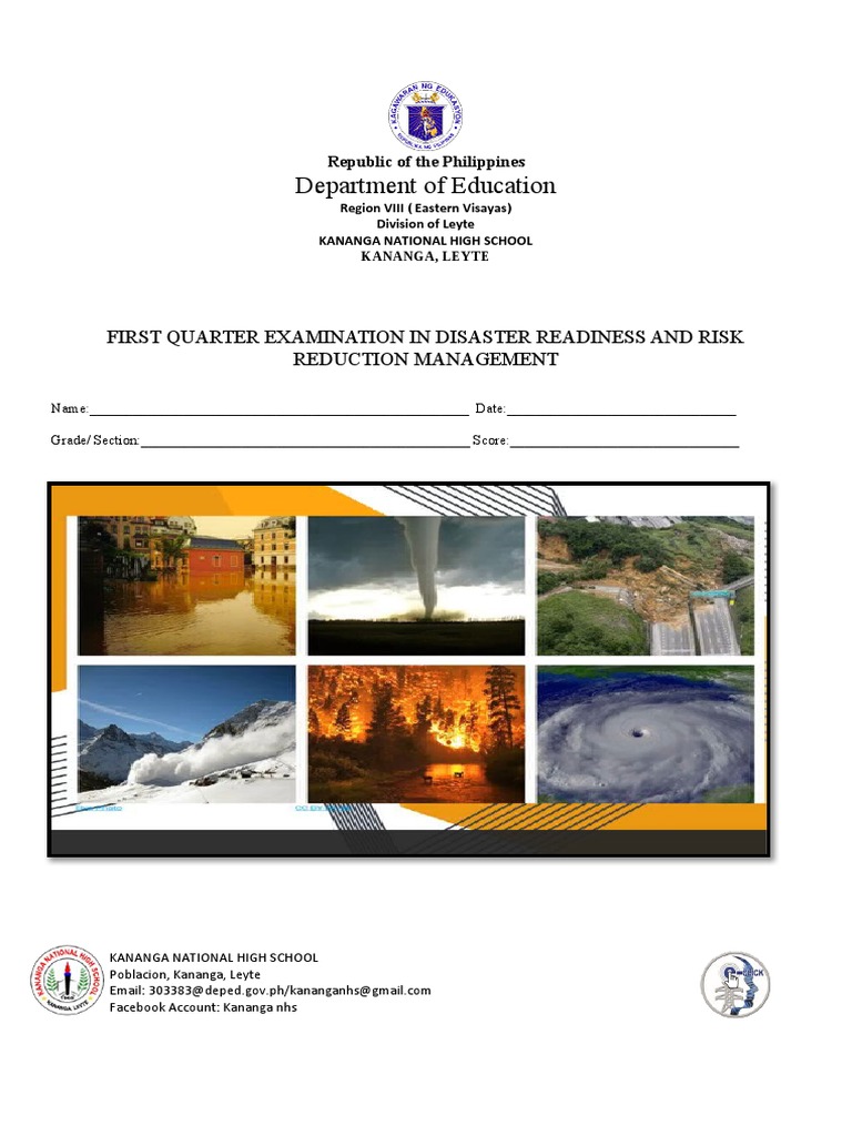 1ST Q Exam | PDF | Natural Disasters | Hazards