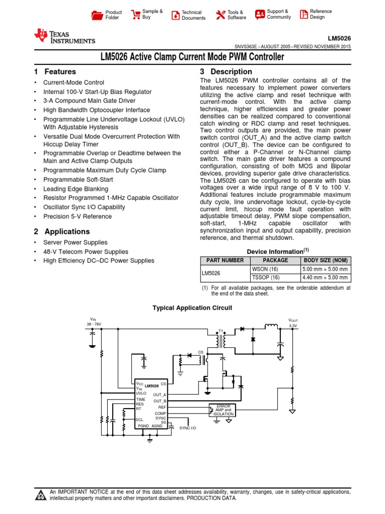 LM5026 - Datasheet | PDF | Electrostatic Discharge | Electrical Resistance And Conductance