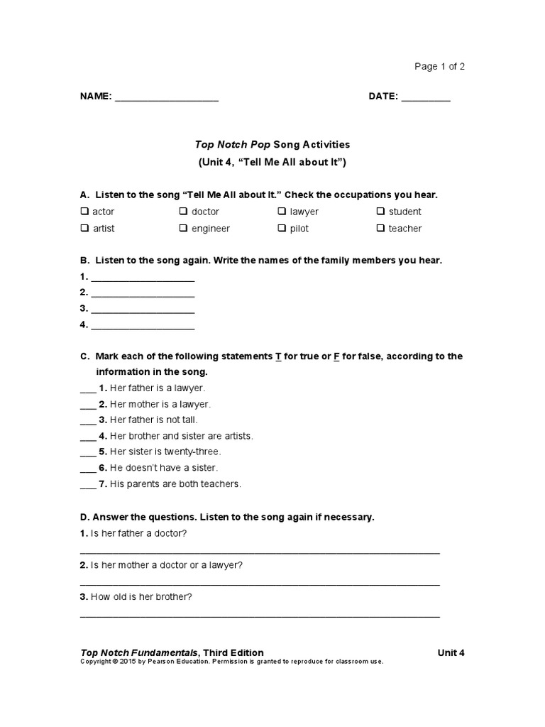 UNIT 04 Tell Me All About It | PDF