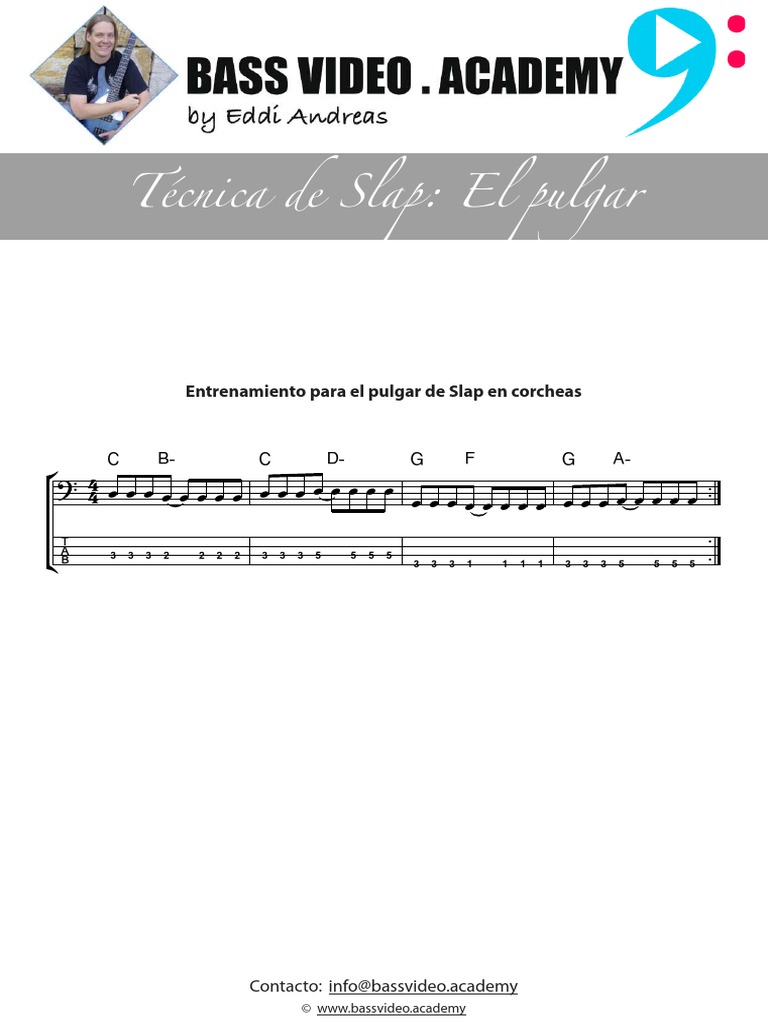 Slap Pulgar Bassvideo - Academy | PDF