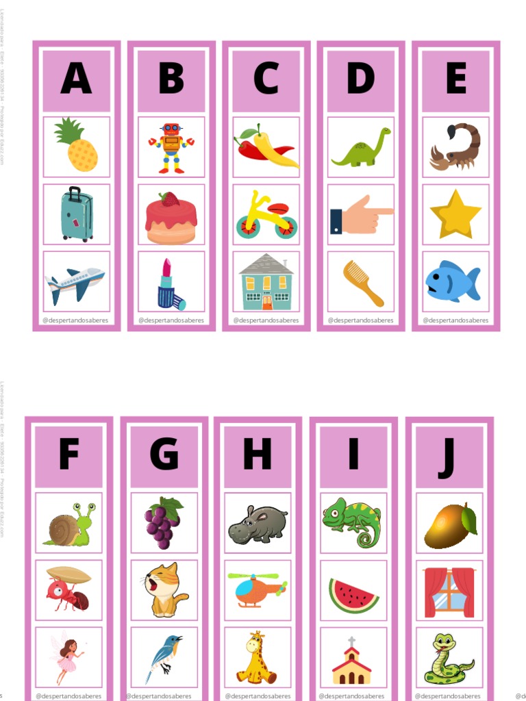 Alfabeto-Identificar-Inicial (2) Curso | PDF