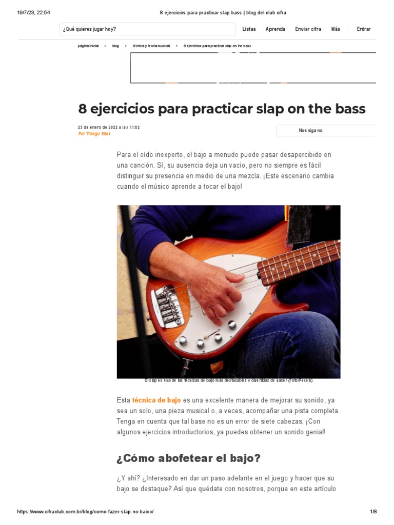 8 Ejercicios para Practicar Slap Bass - Blog Del Club Cifra | PDF ...