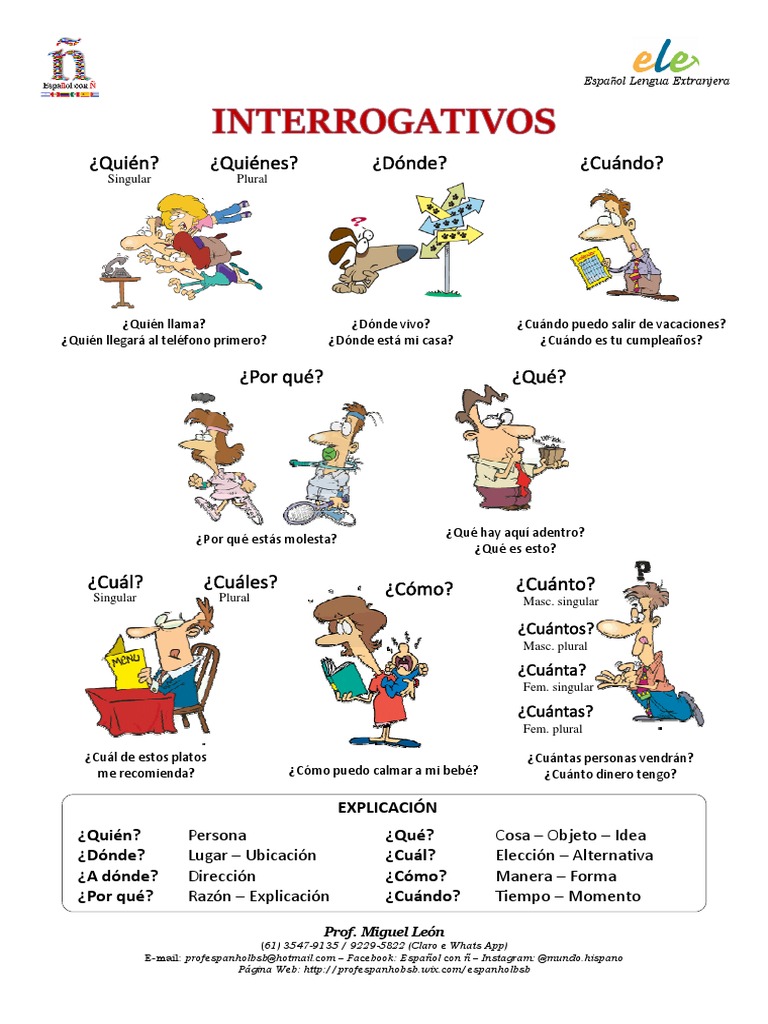 Ejemplos de Pronombres Interrogativos | PDF | Artes del Lenguaje y ...