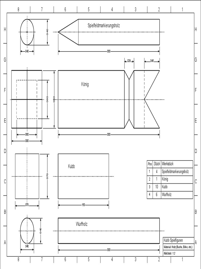 Kubb Bauplan | PDF