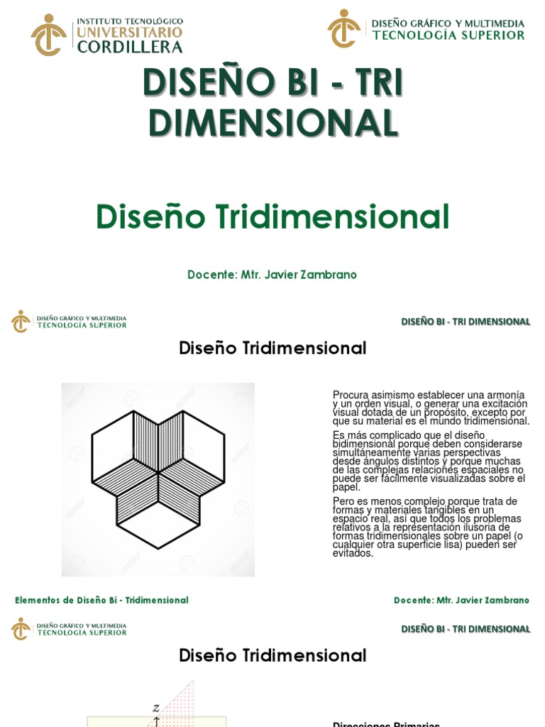 CLASE 05 Diseño Tridimensional | PDF | Perspectiva (Gráfica) | Rotación