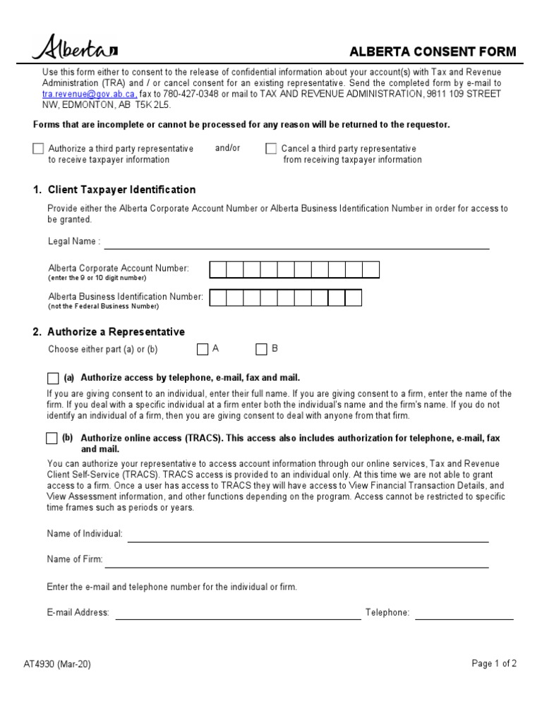 Auth Representative Consent Form | PDF | Taxes | Taxpayer