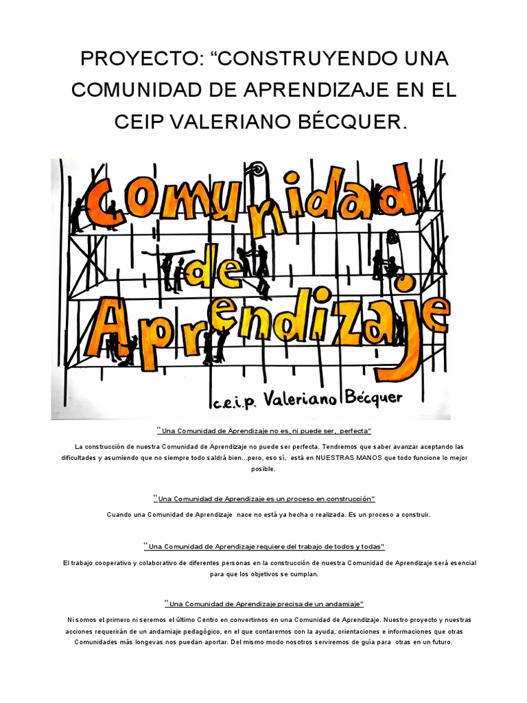 Comunidad de Aprendizaj BECQUER | PDF | Maestros | Evaluación