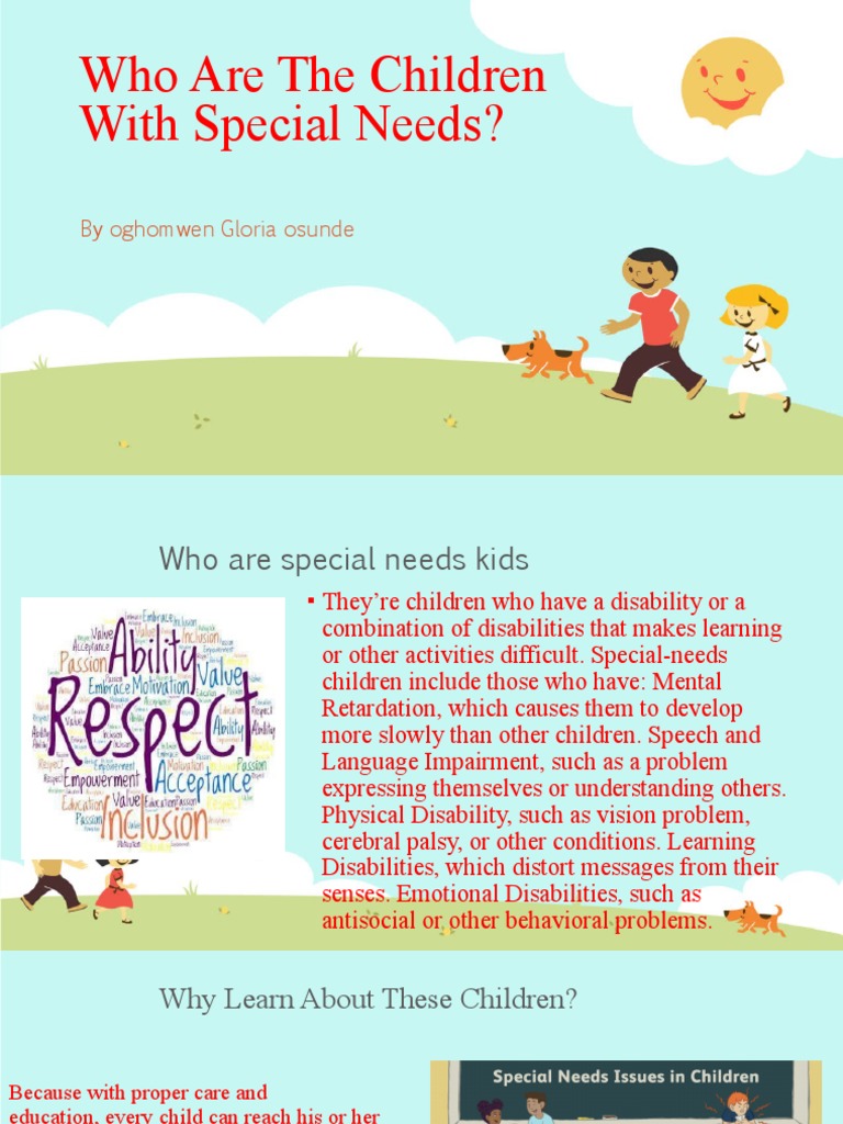 Who Are The Children With Special Needs | PDF | Disability ...