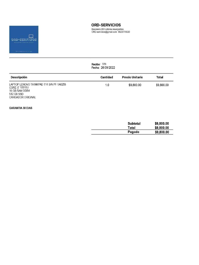 Recibo Laptop Acer (2) - Page-0001 | PDF