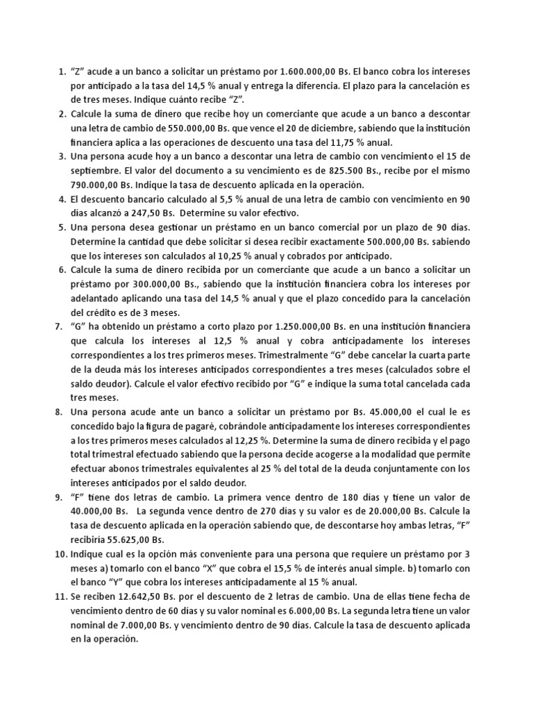 Guia Descuento Bancario 2023 | PDF | Bancos | Interés