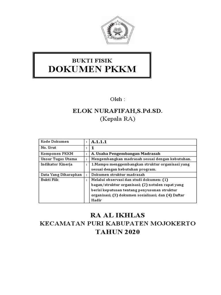 Cover PKKM RA Lengkap OK | PDF