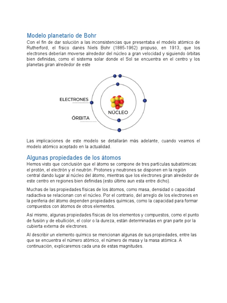 15 Modelo Planetario de Bohr | PDF | Átomos | Núcleo atómico