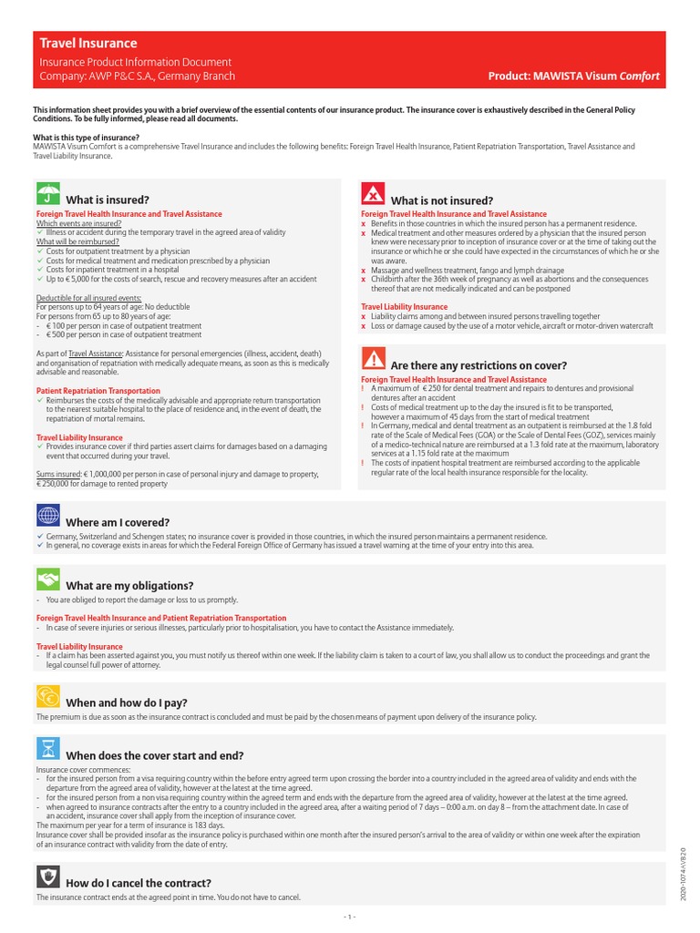 TC Mawista Visum en | PDF | Insurance | Indemnity