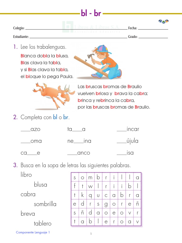 BL - BR: Lee Los Trabalenguas | PDF